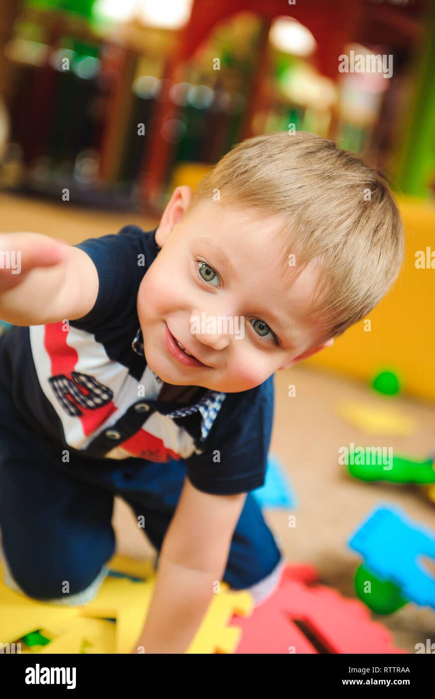 A modern children playground indoor park with toys Stock Photo - Alamy