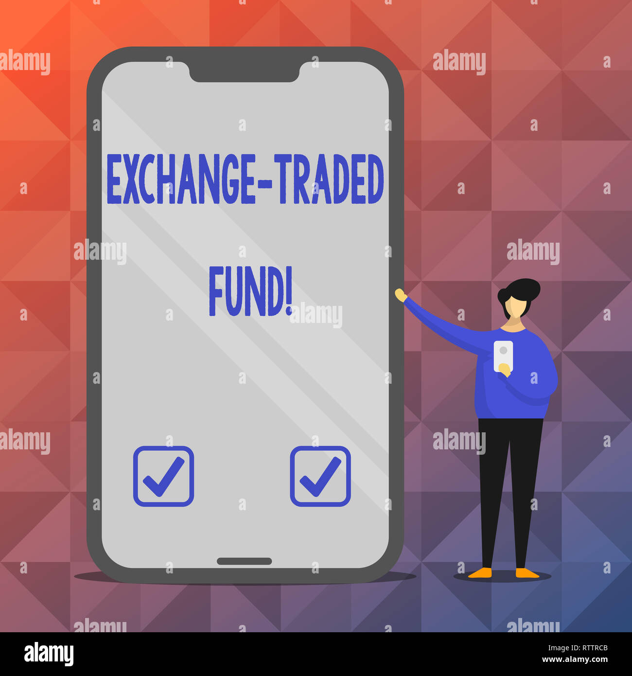 Text sign showing Exchange Traded Fund. Conceptual photo Marketable ...