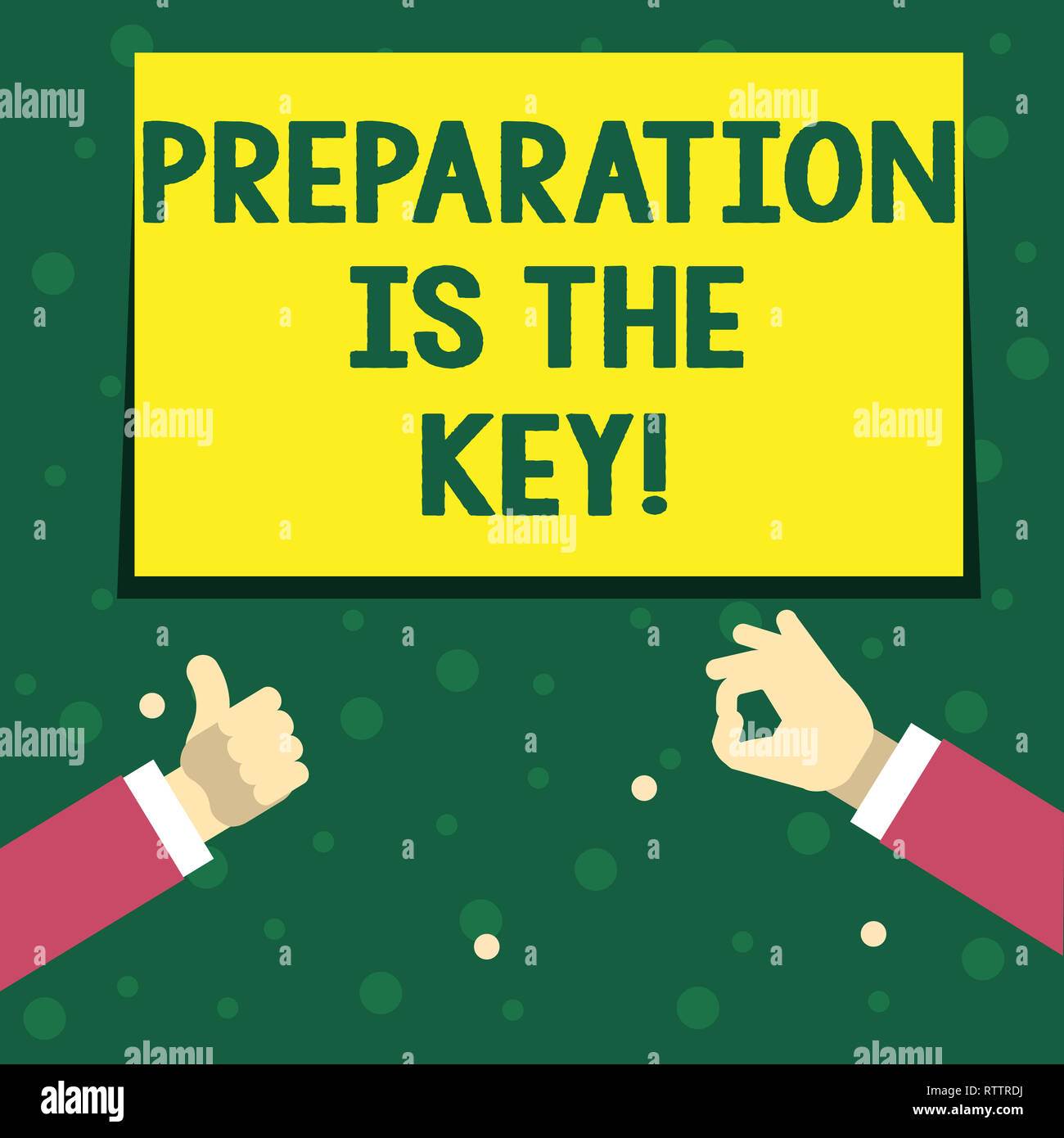 Handwriting text writing Preparation Is The Key. Concept meaning Learn ...