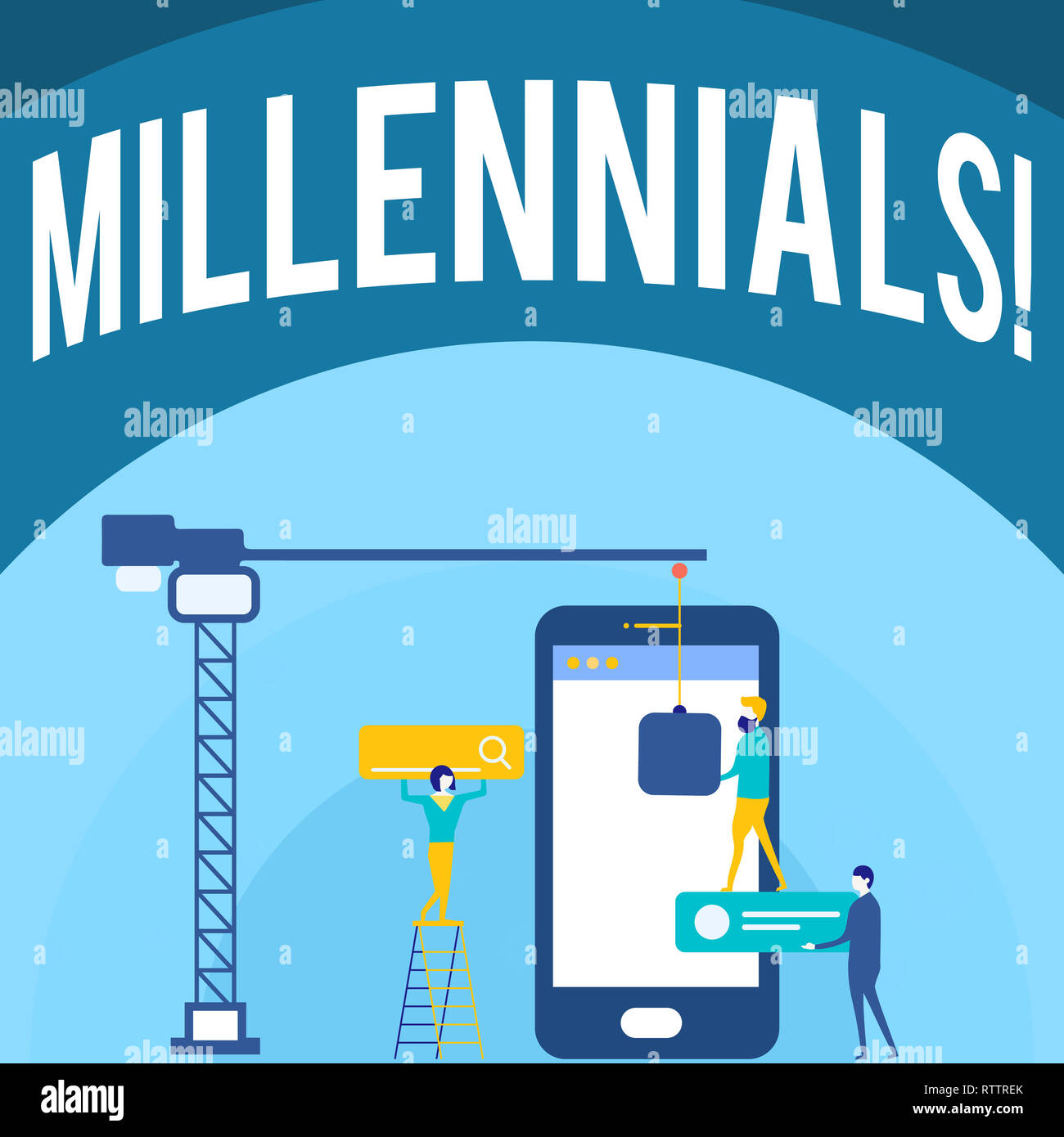Handwriting text writing Millennials. Concept meaning Generation Y Born ...