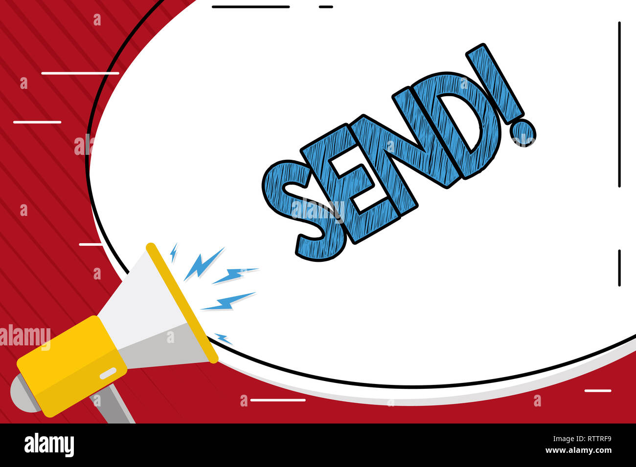 Handwriting text writing Send. Concept meaning Arrange something to be ...