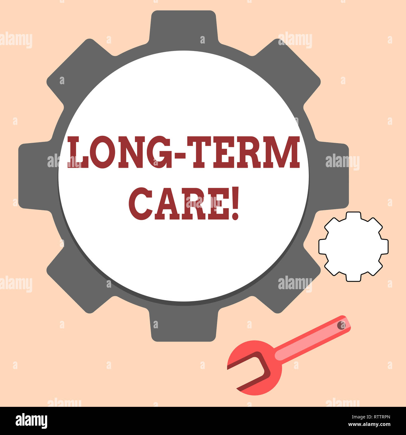 Handwriting text writing Long Term Care. Concept meaning Adult medical ...