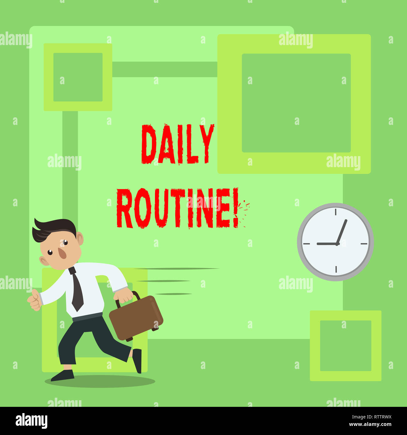 Handwriting text Daily Routine. Concept meaning Everyday good habits to ...