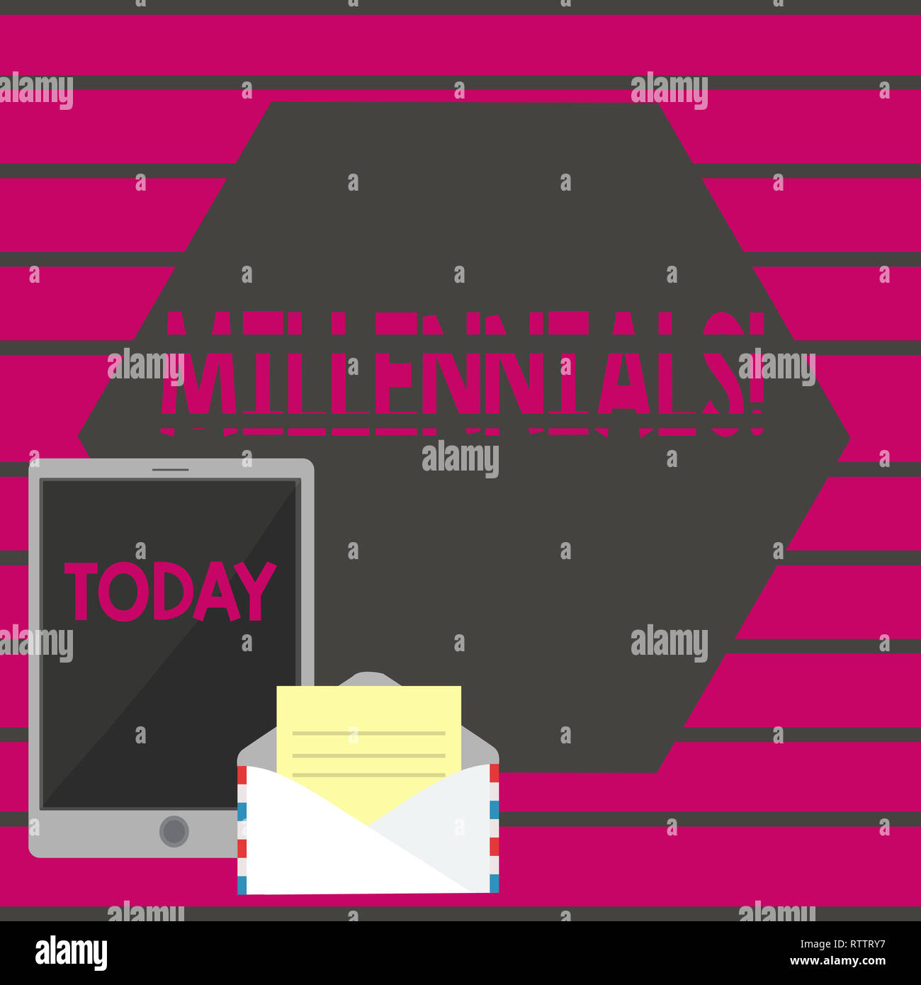 Handwriting text writing Millennials. Concept meaning Generation Y Born ...