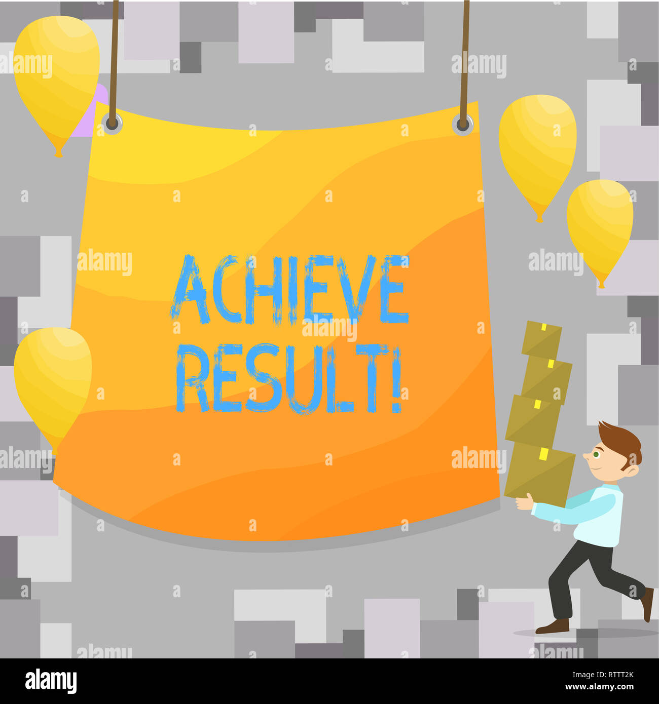 Writing note showing Achieve Result. Business photo showcasing Obtain ...