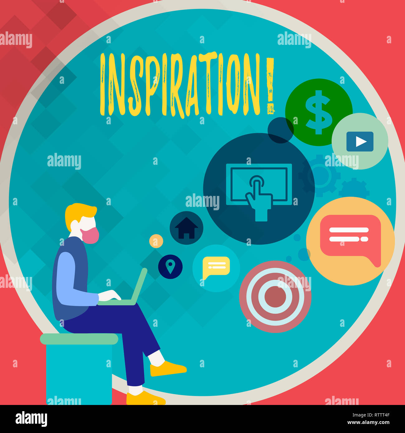 Handwriting text writing Inspiration. Concept meaning Stimulation to ...
