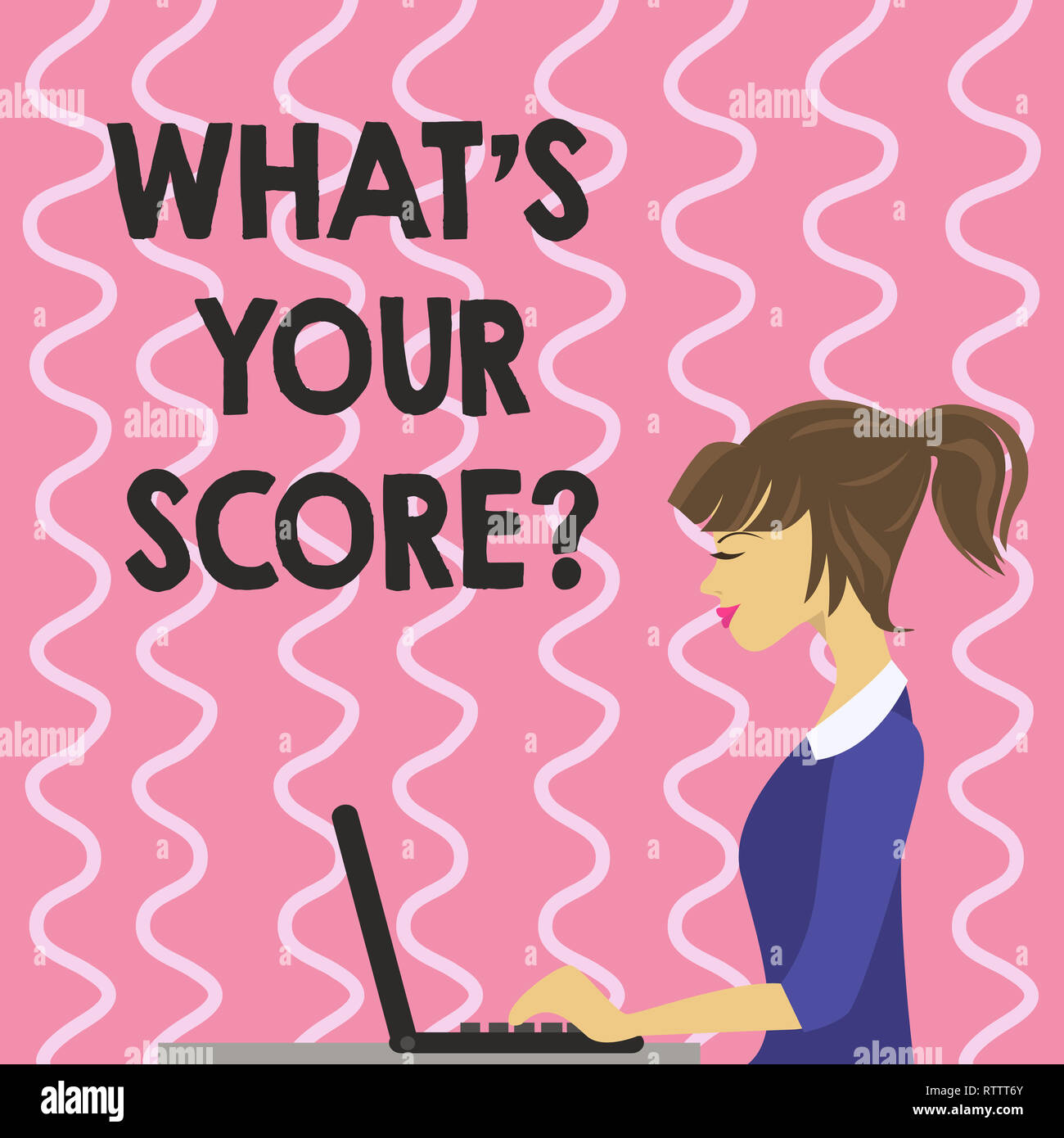 Text sign showing What S Your Scorequestion. Conceptual photo Tell ...