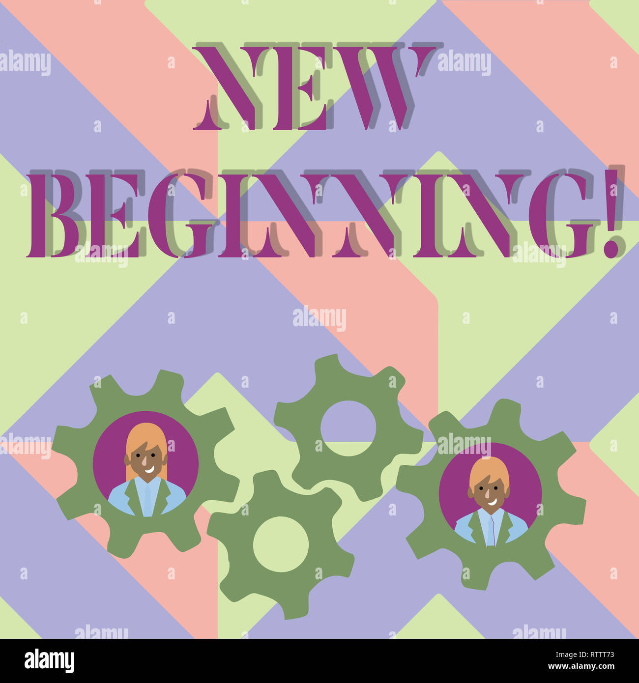 Handwriting text writing New Beginning. Concept meaning Fresh Start ...