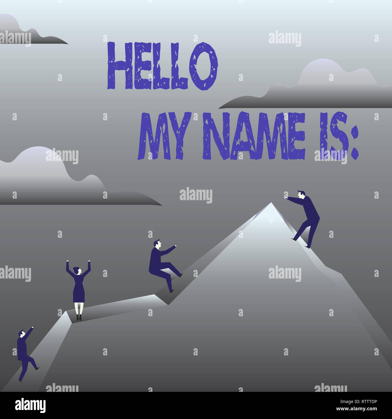 Handwriting text Hello My Name Is. Concept meaning meeting someone new ...