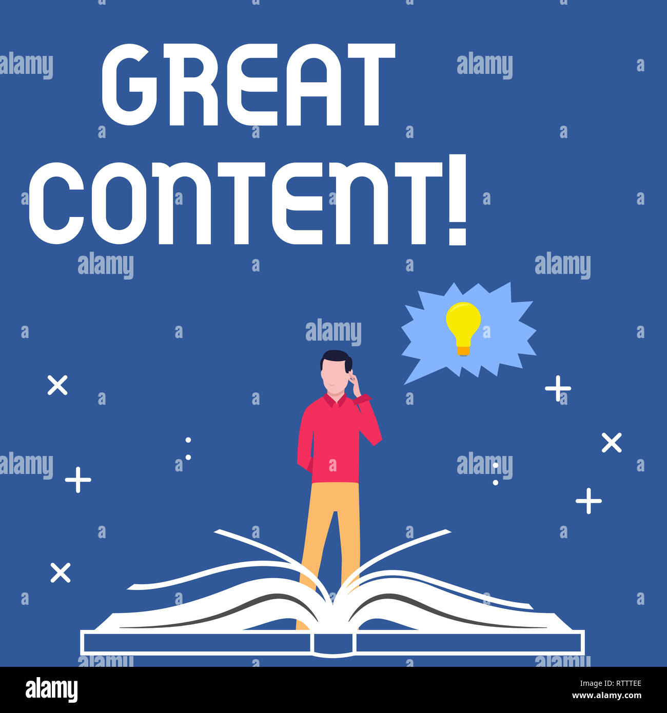 Handwriting text writing Great Content. Concept meaning Excellent ...