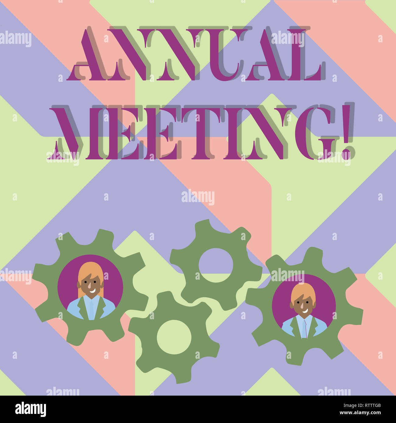 Handwriting text writing Annual Meeting. Concept meaning Yearly Company ...