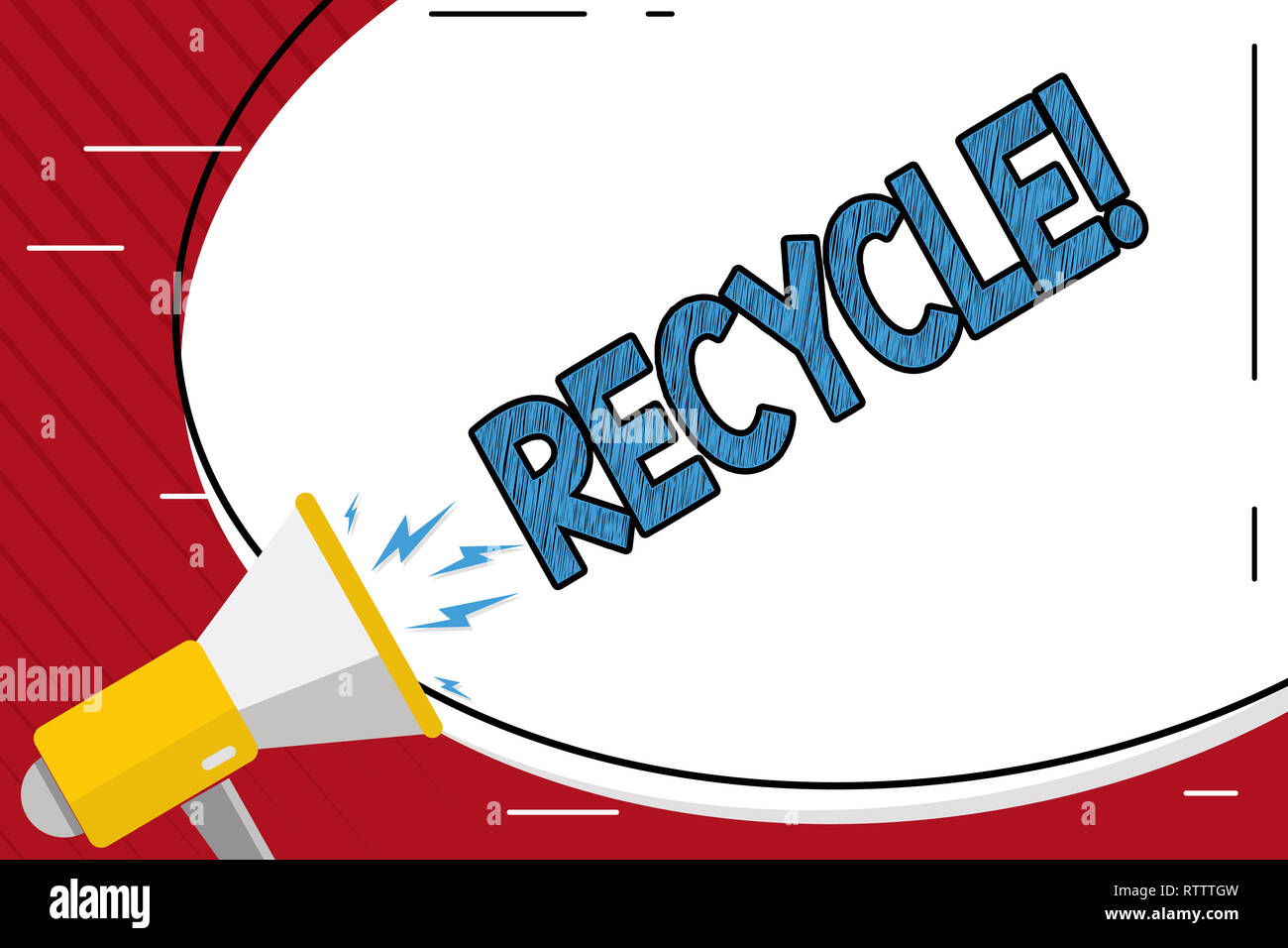 Handwriting text writing Recycle. Concept meaning Converting waste into ...