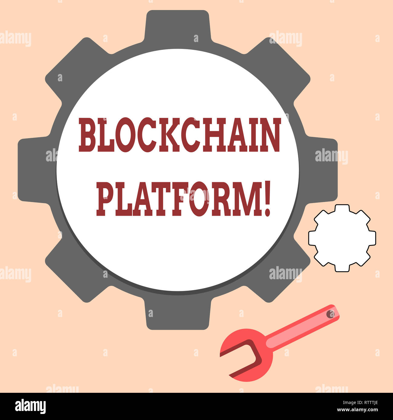 Handwriting text writing Blockchain Platform. Concept meaning ...