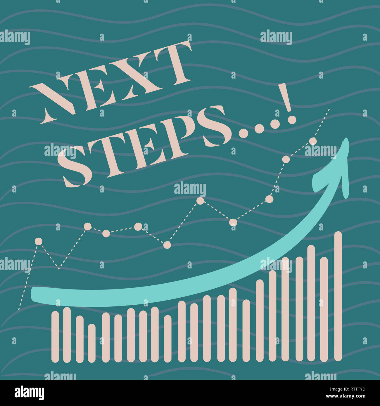 Handwriting text Next Steps. Concept meaning Following Moves Strategy ...