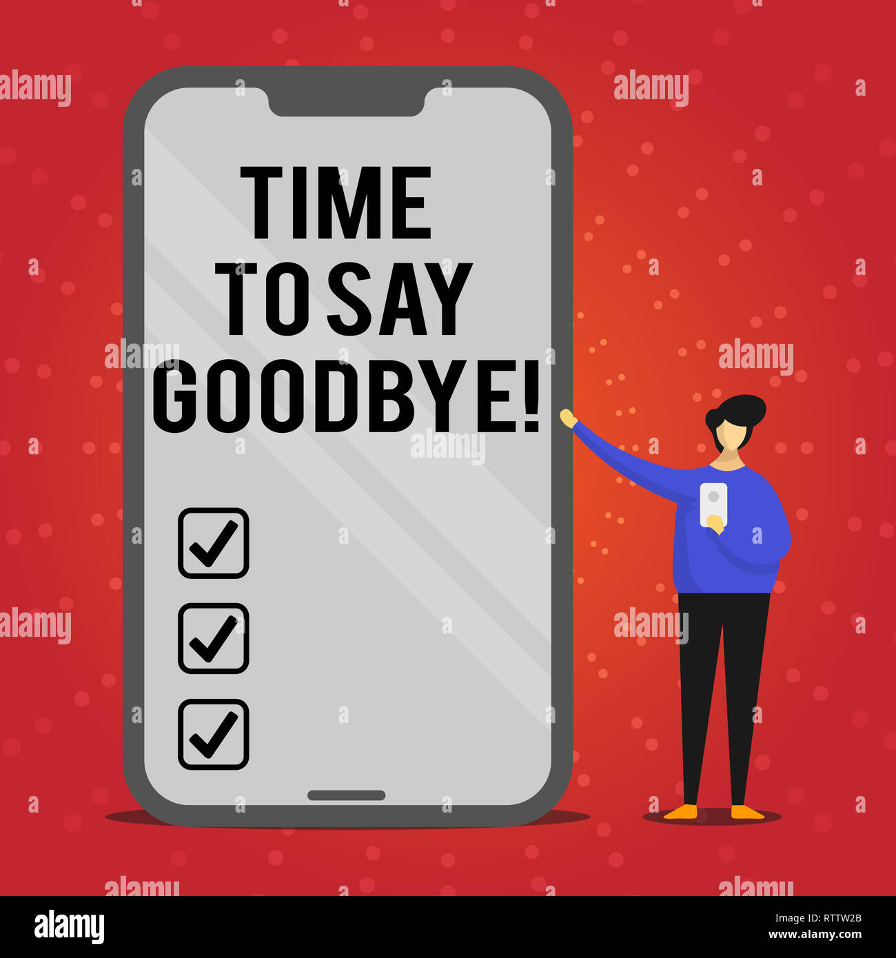 Writing note showing Time To Say Goodbye. Business photo showcasing ...