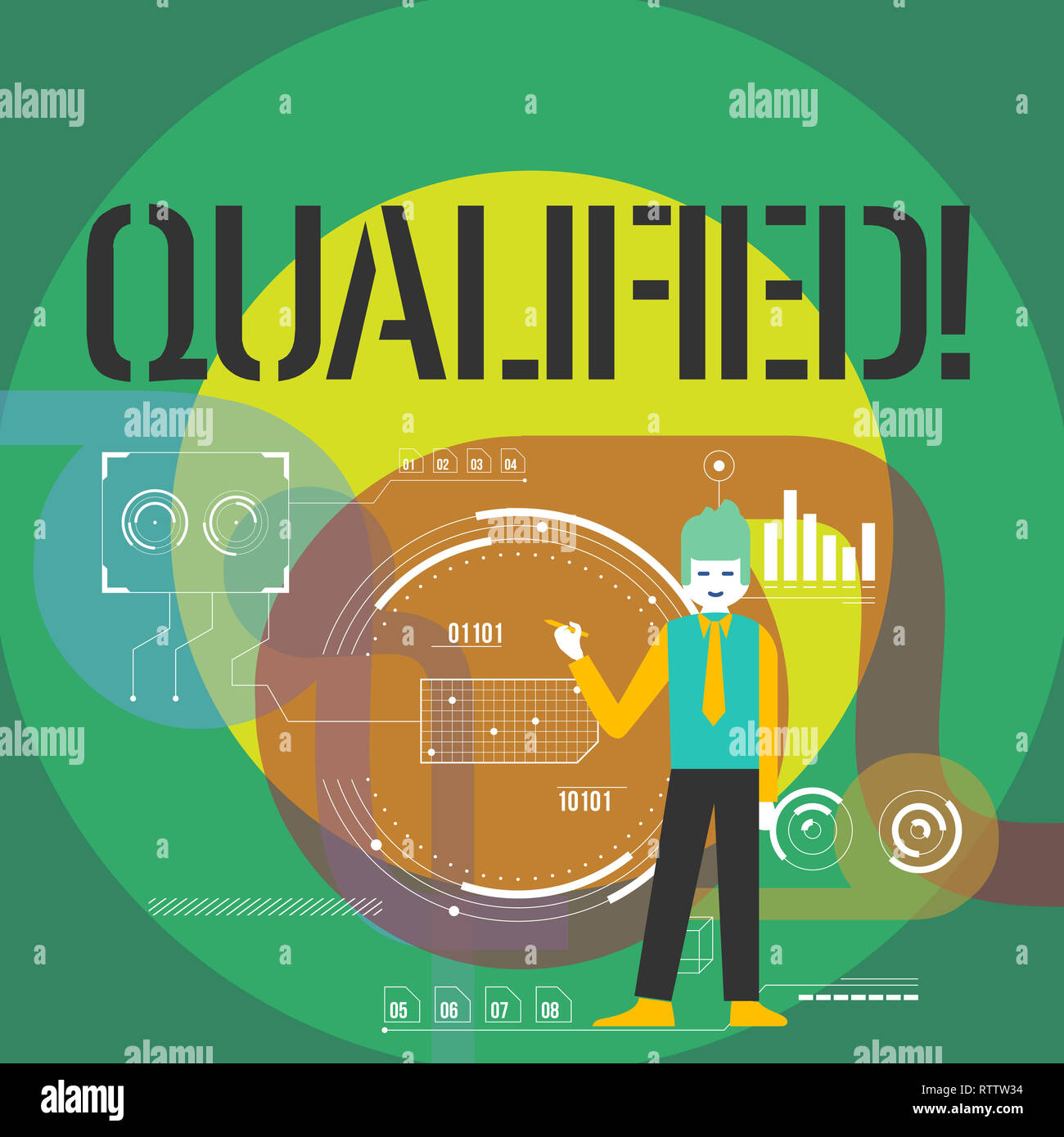 Word writing text Qualified. Business concept for Certified to perform ...