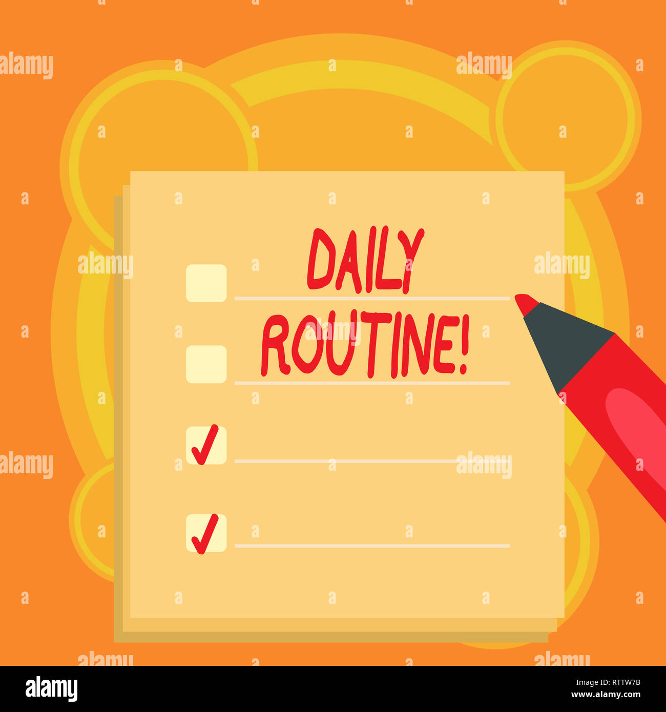 Text sign showing Daily Routine. Conceptual photo Everyday good habits ...