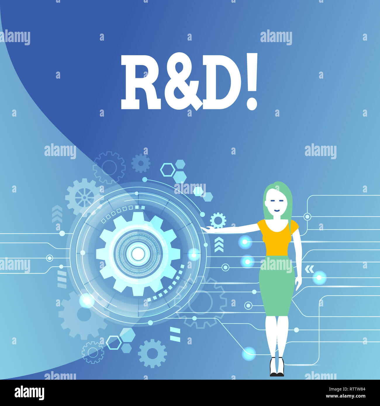 Writing note showing R And D. Business photo showcasing Research and ...