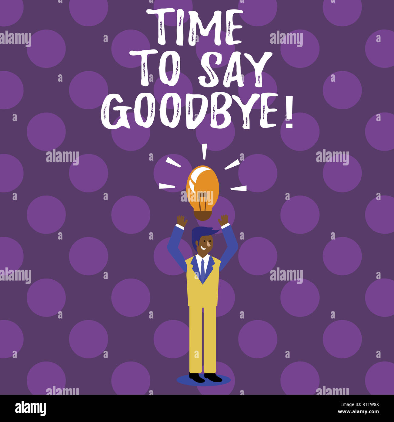 Word writing text Time To Say Goodbye. Business concept for Separation ...