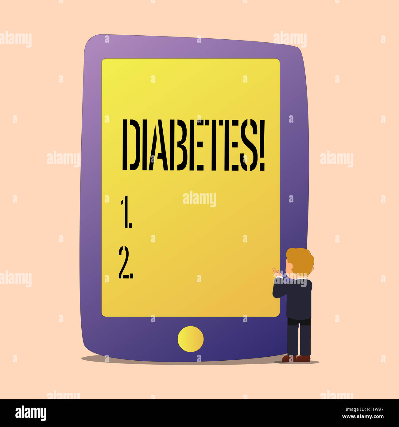 Writing note showing Diabetes. Business photo showcasing Medical ...