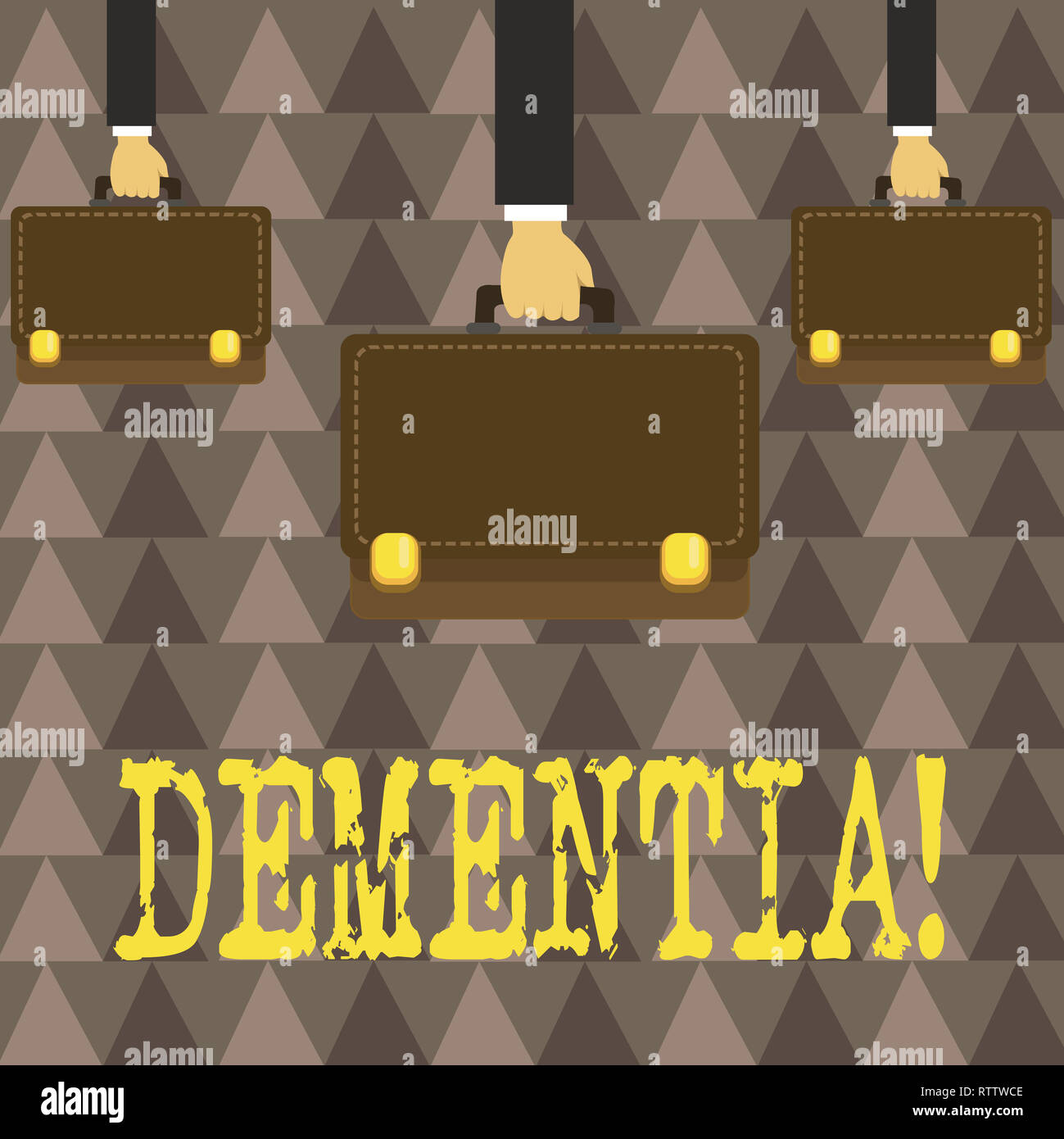 Handwriting text Dementia. Concept meaning Long term memory loss sign ...
