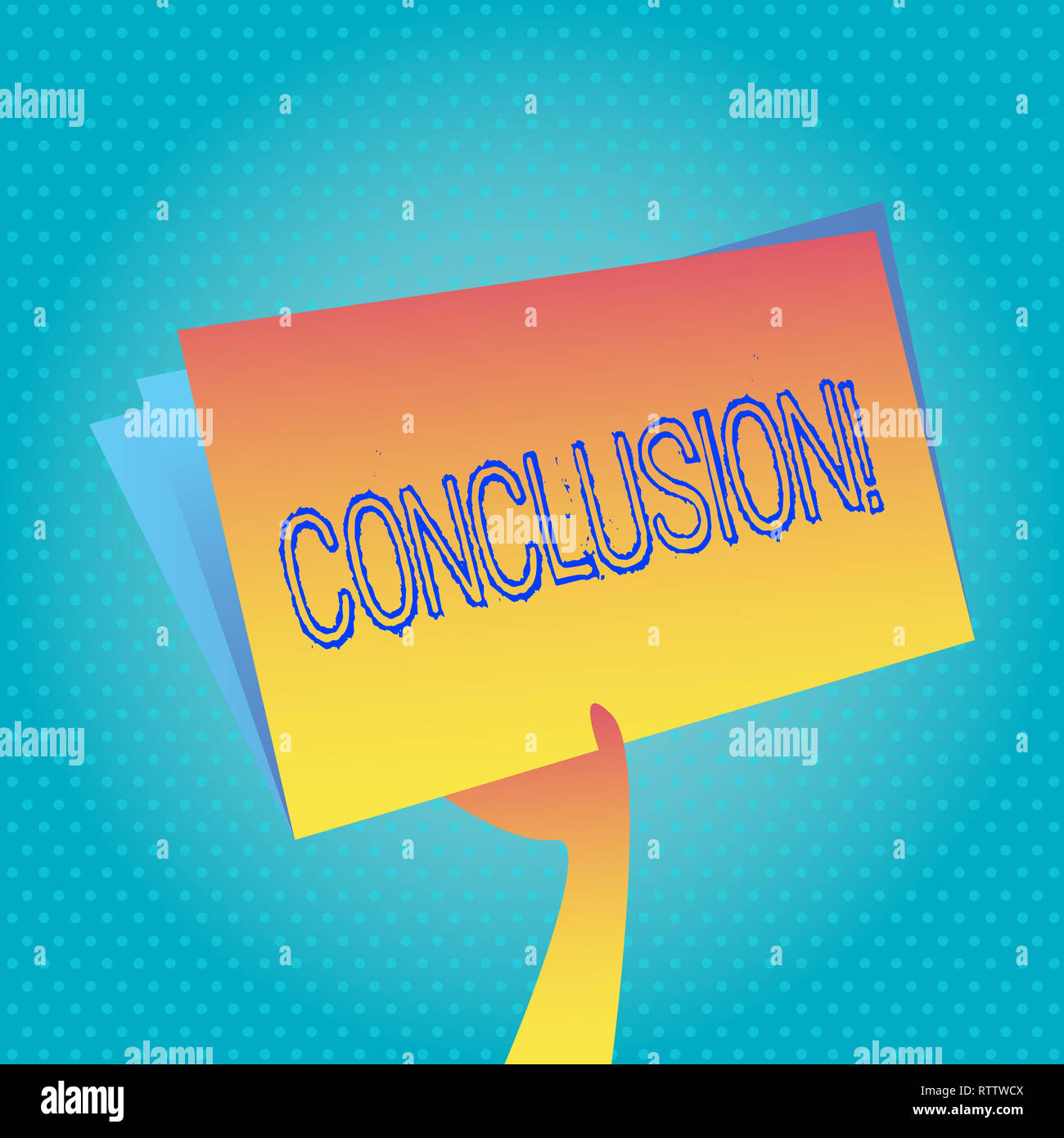 Text sign showing Conclusion. Conceptual photo Ending a storey with ...