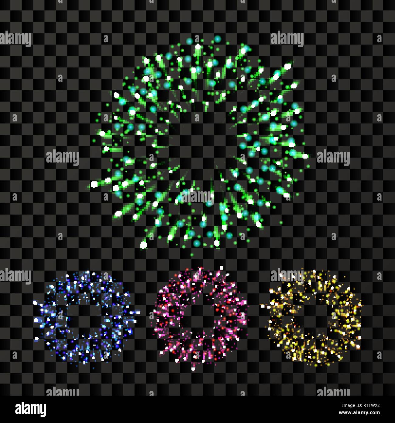 Firework Vector. Bursting Explode Backdrop. Isolated On Transparent ...
