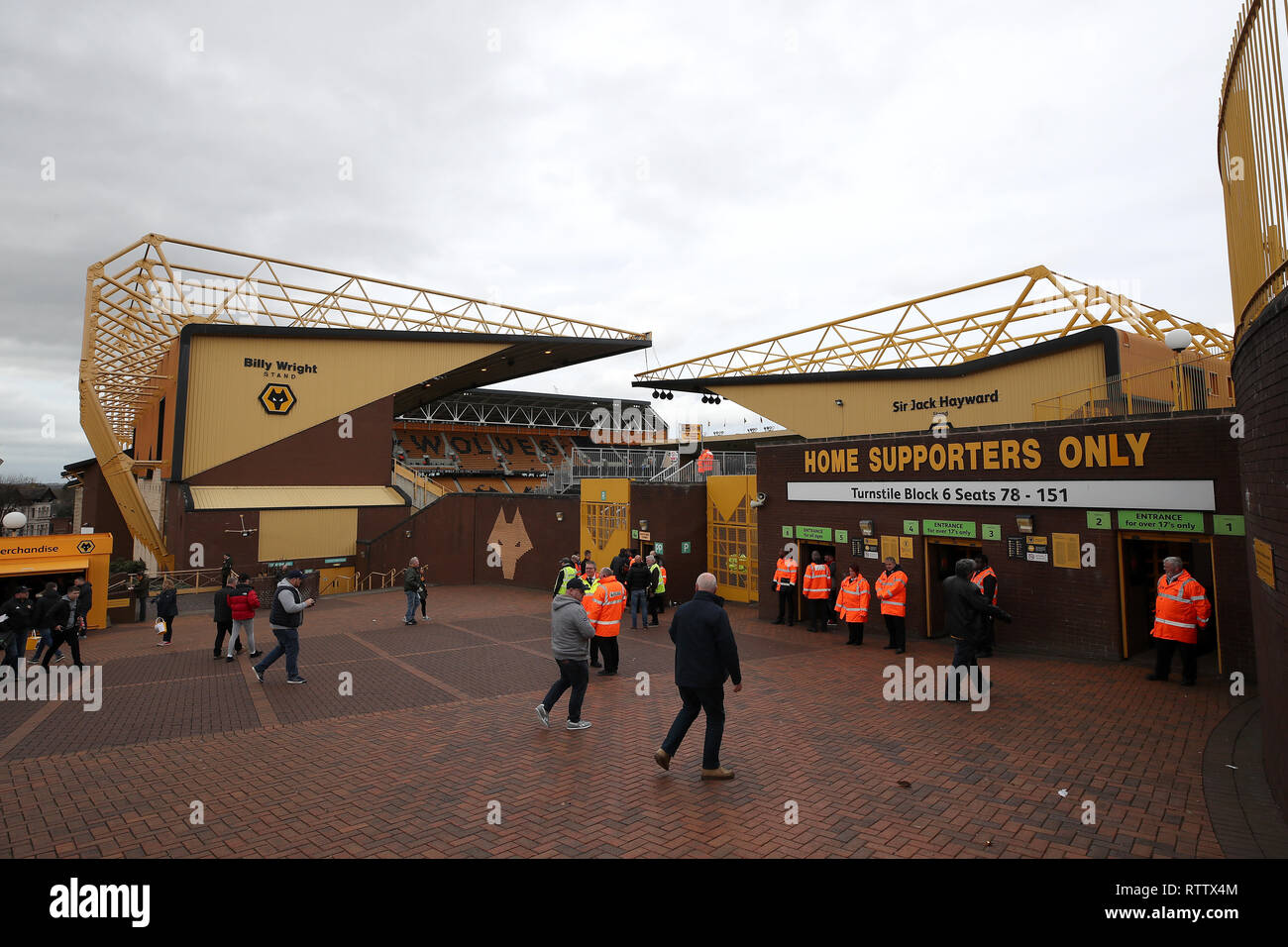 Fans outside the ground before the Premier League match at Molineux ...