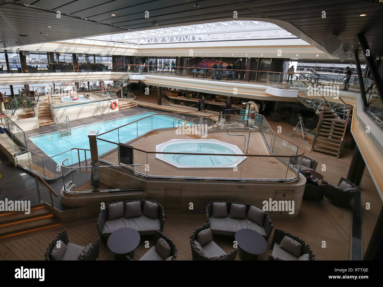 General view of the solarium on board the new MSC Cruise ship MSC ...