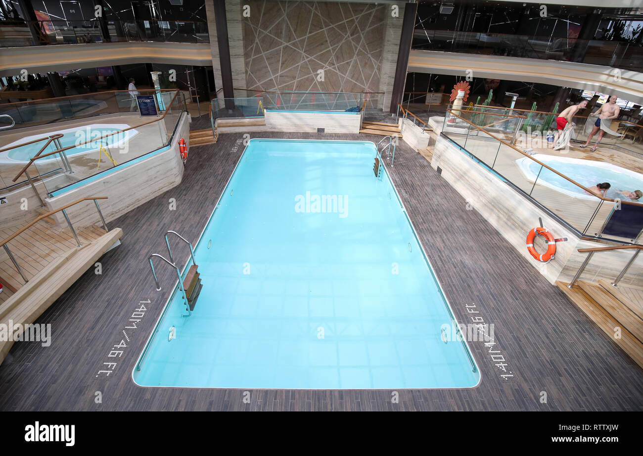 General view of the solarium on board the new MSC Cruise ship MSC ...