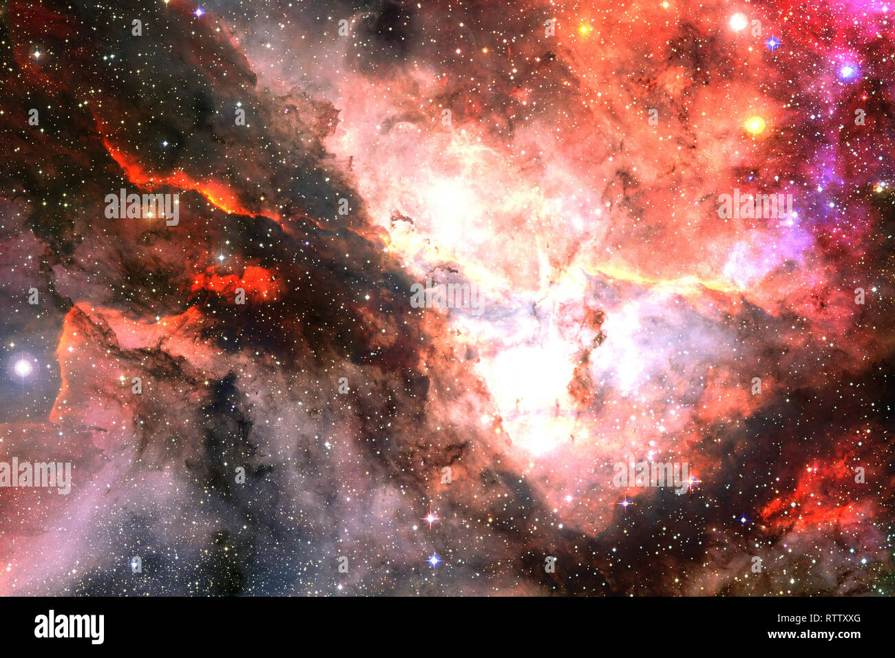 Universe filled stars, nebula and galaxy. Cosmic art, science fiction ...