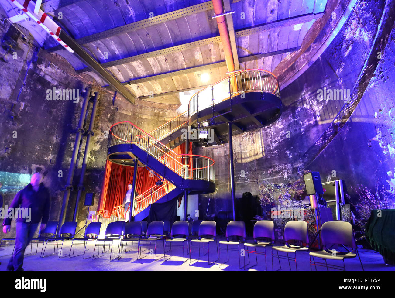 Interior of the Brunel engineering museum in Rotherhithe, London, UK ...