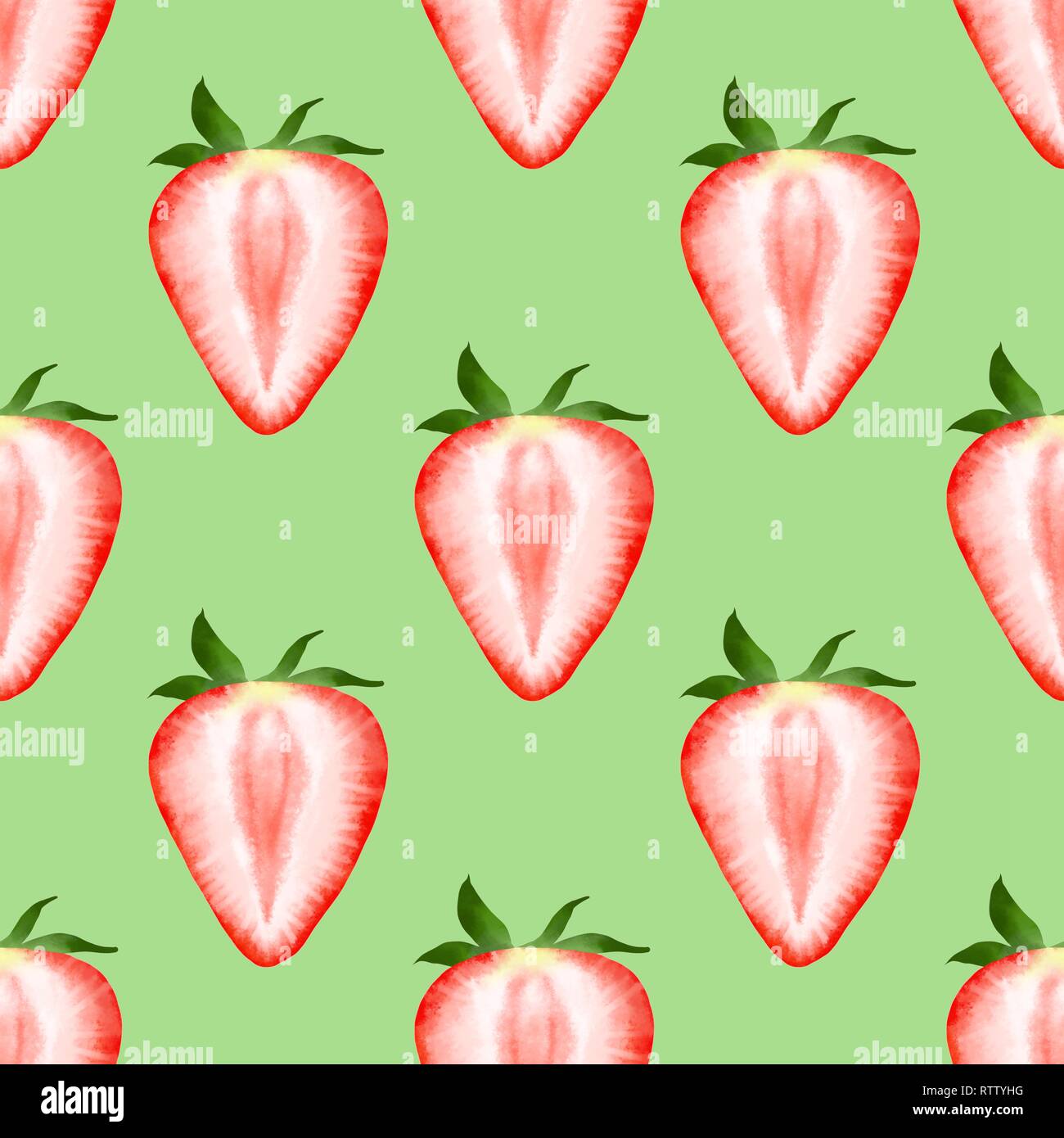 Strawberry. Seamless pattern 2 Stock Photo - Alamy