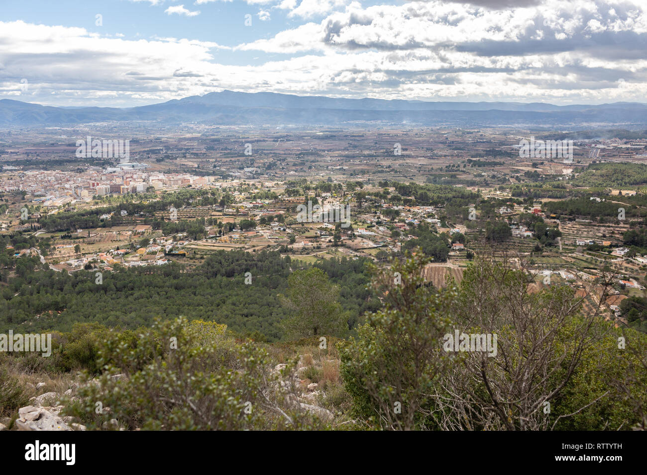 Rural area in Spain form the mountain Stock Photo - Alamy
