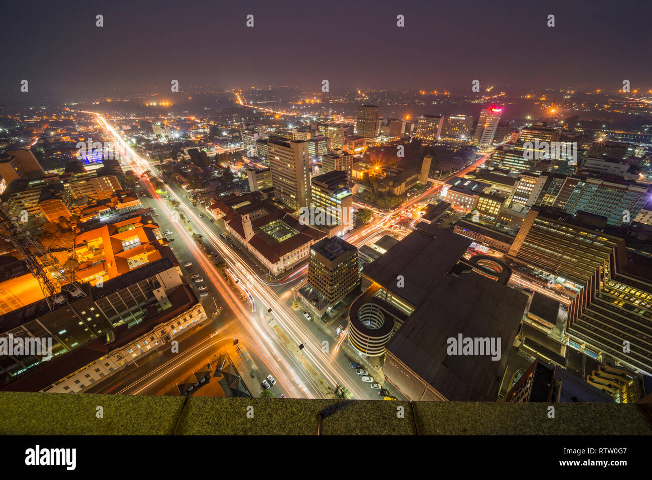 An evening view of Harare CBD, Zimbabwe Stock Photo - Alamy