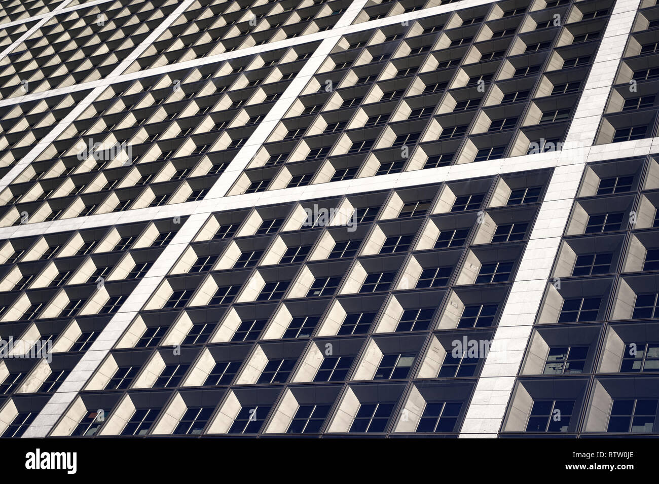 Windows of skyscraper building. Urban surface. Architecture concept ...