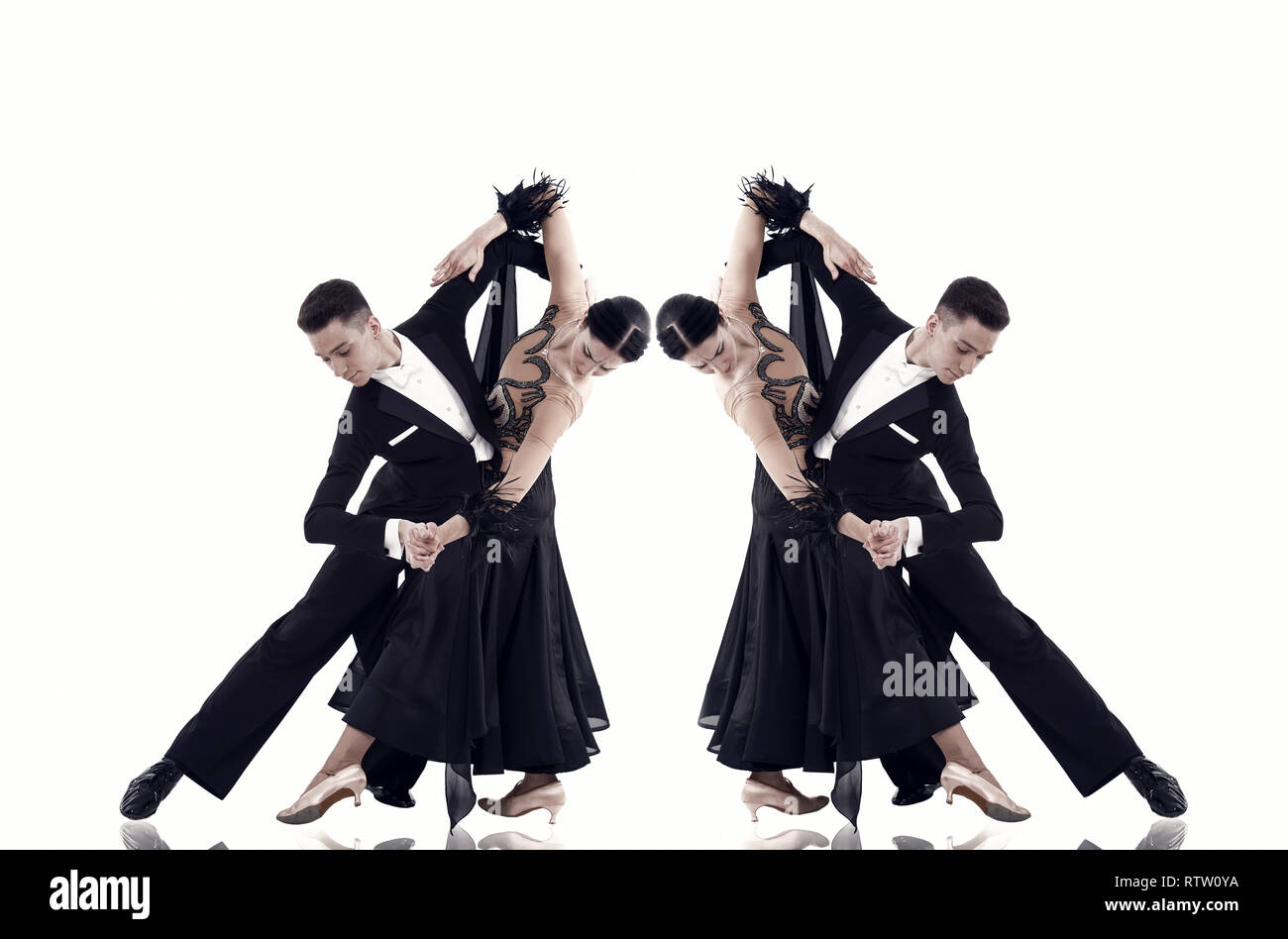 Ballroom Dance Couple In A Dance Pose Isolated On White Background Ballroom Sensual