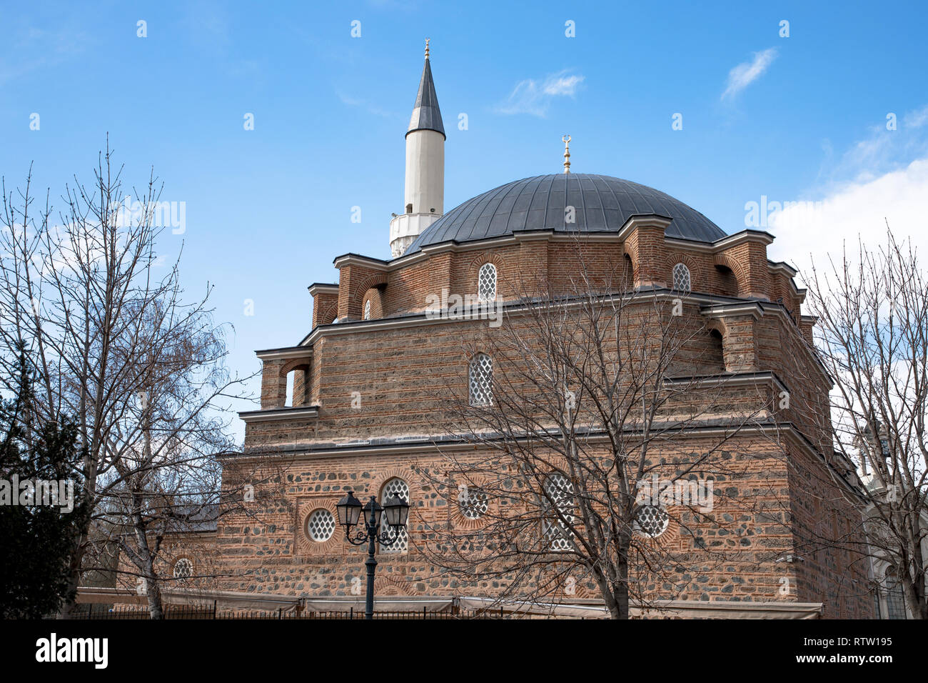 Sofia, Bulgaria - March 02, 2019: Background of the Central Sofia Mosque - Banya Bashi Mosque ...