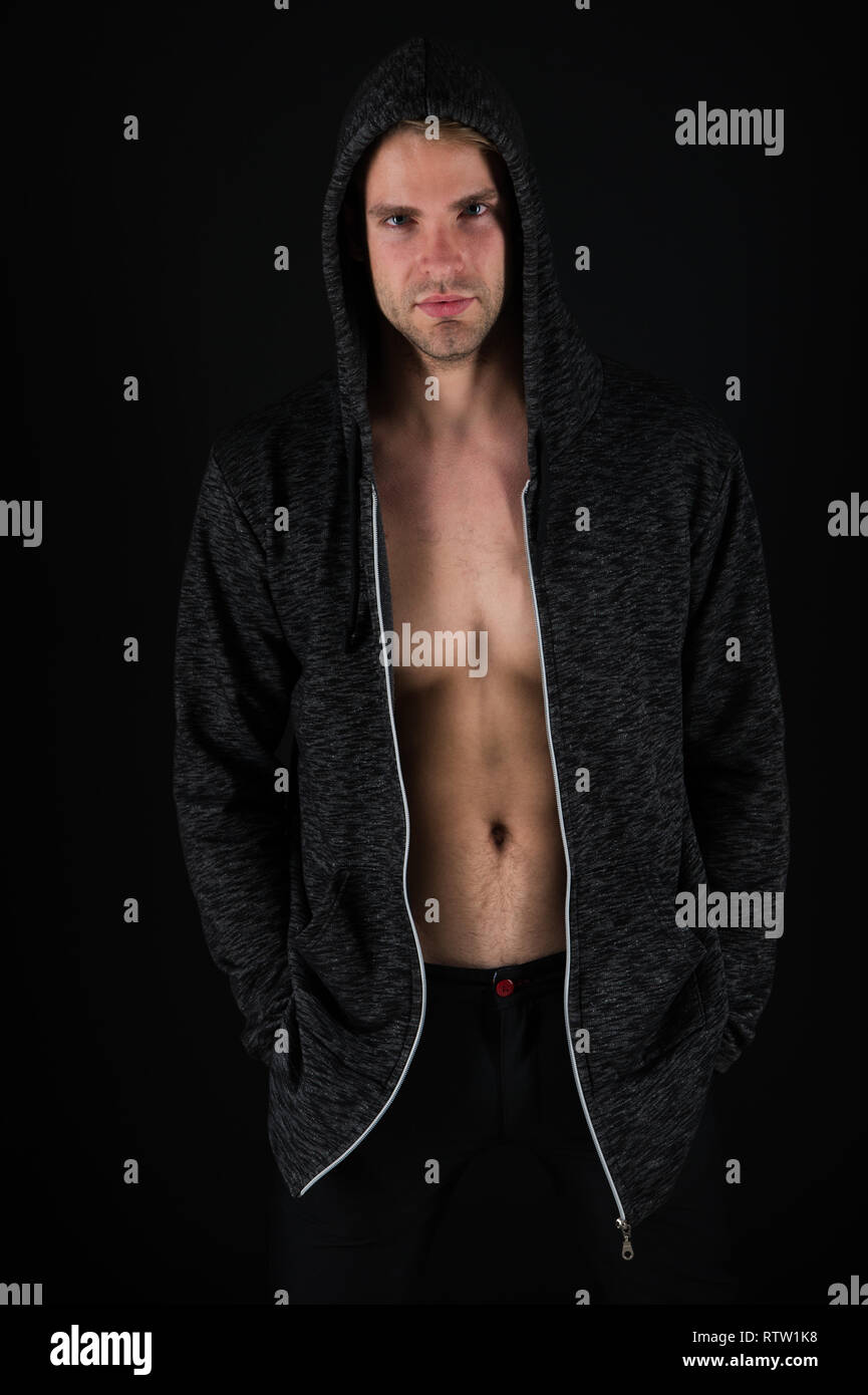 Feeling confident. Male beauty and masculinity. Guy attractive ...