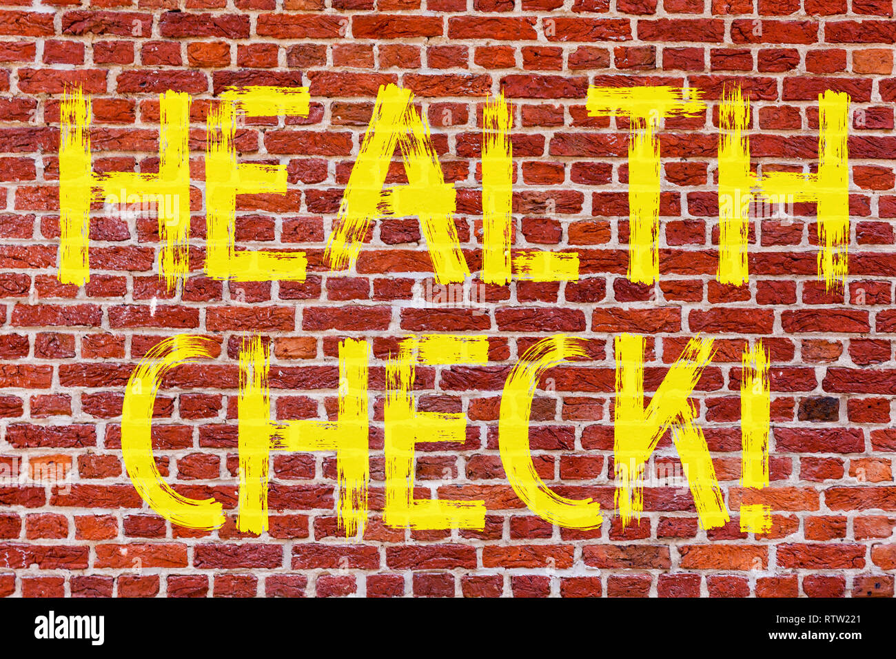 Writing note showing Health Check. Business photo showcasing Medical ...