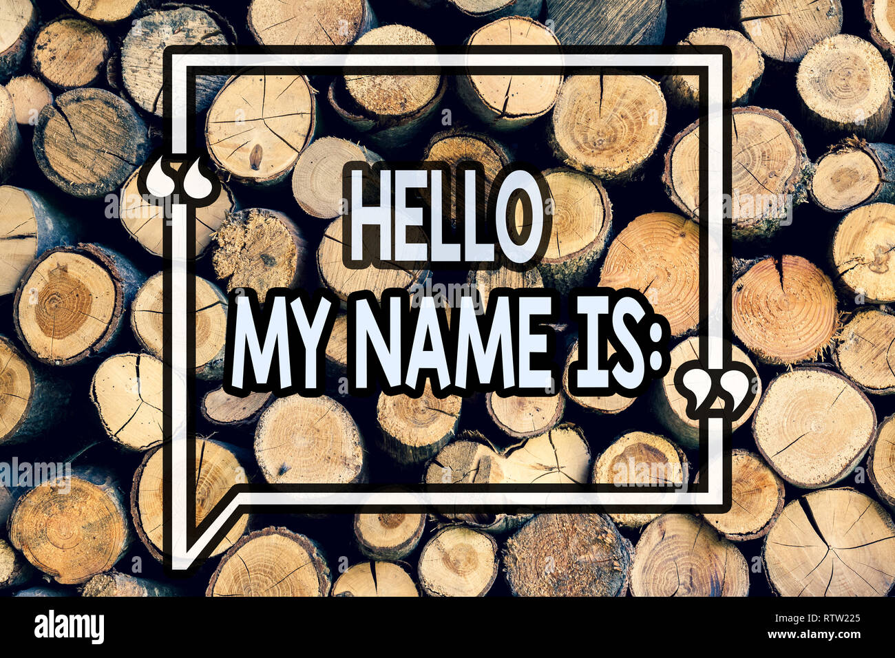 Writing note showing Hello My Name Is. Business photo showcasing ...