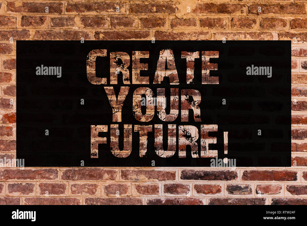 Text sign showing Create Your Future. Conceptual photo career goals ...