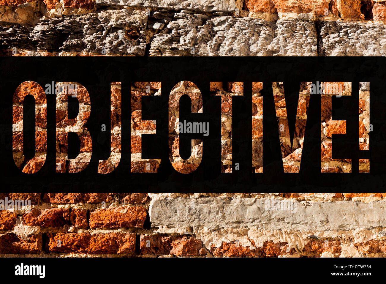 Word writing text Objective. Business concept for Goal planned to be ...