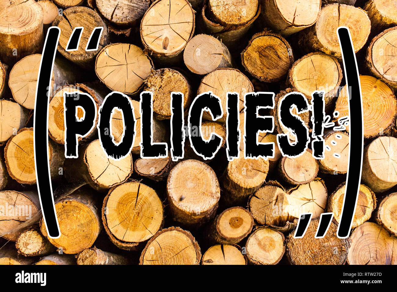 Handwriting text Policies. Concept meaning Business Company or ...