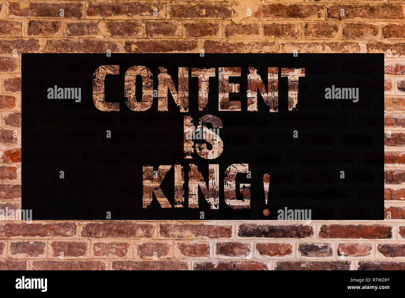 Text sign showing Content Is King. Conceptual photo articles or posts ...