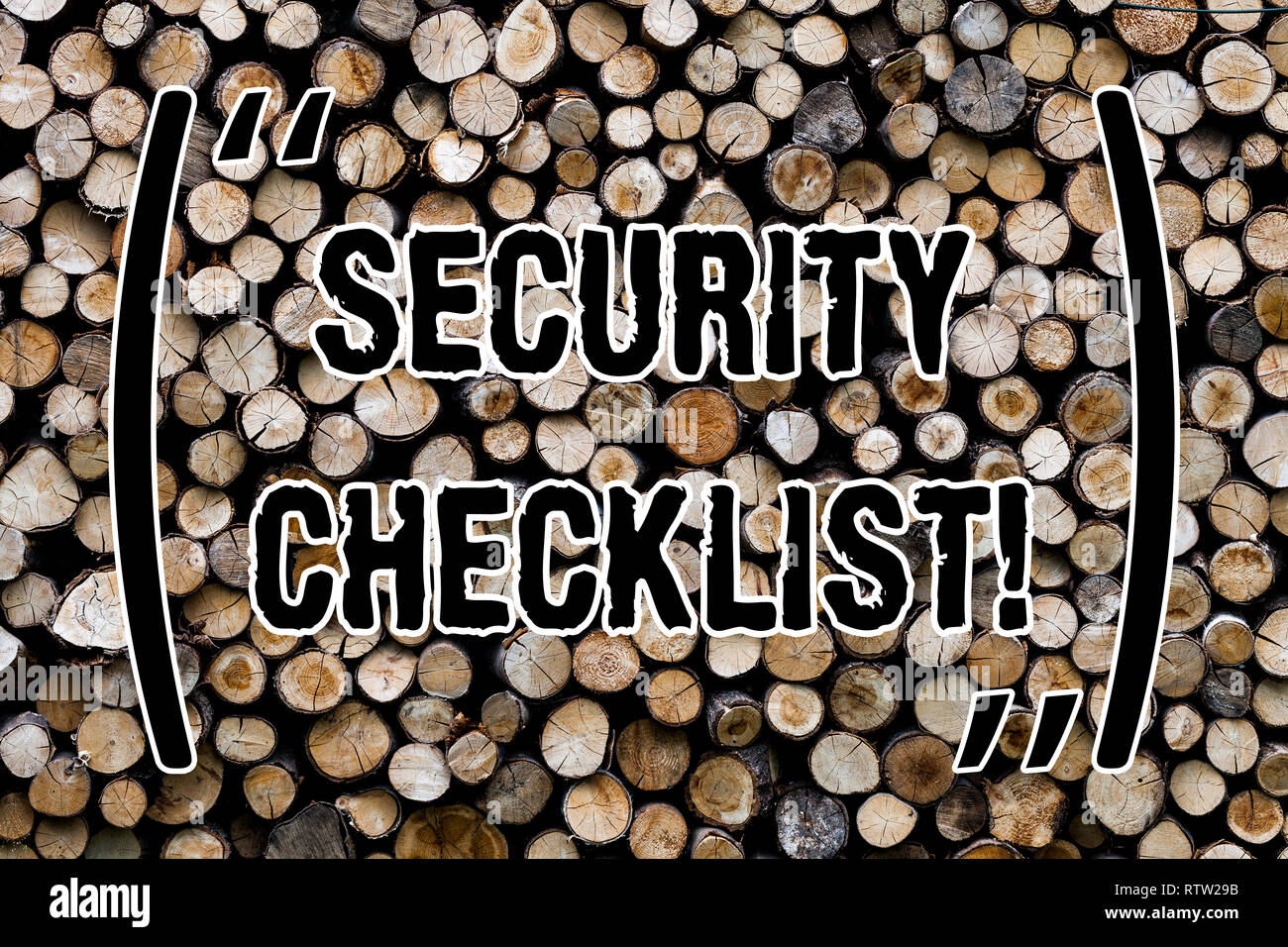 Text sign showing Security Checklist. Conceptual photo list with ...