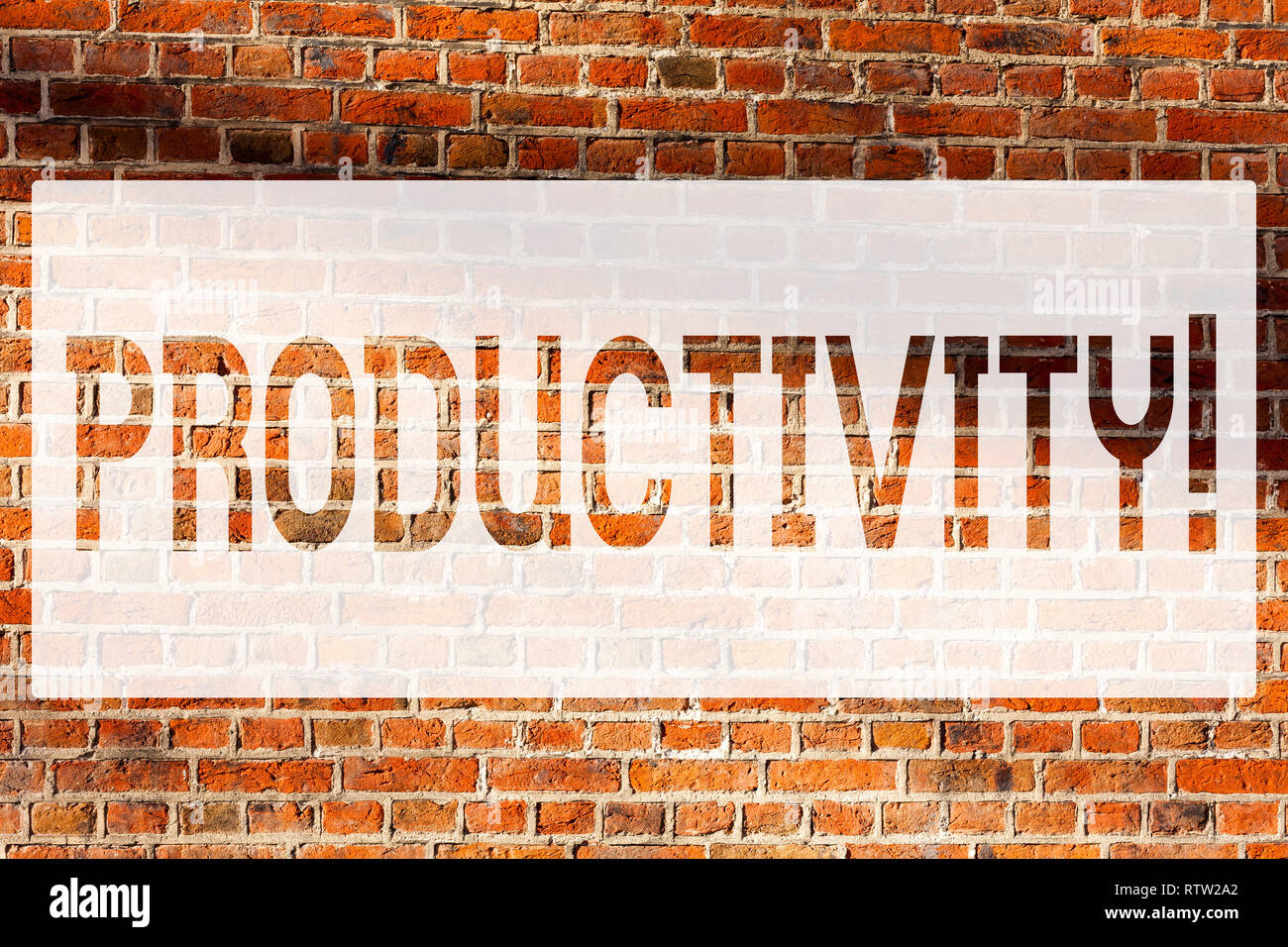 Text sign showing Productivity. Conceptual photo Effective work Great ...