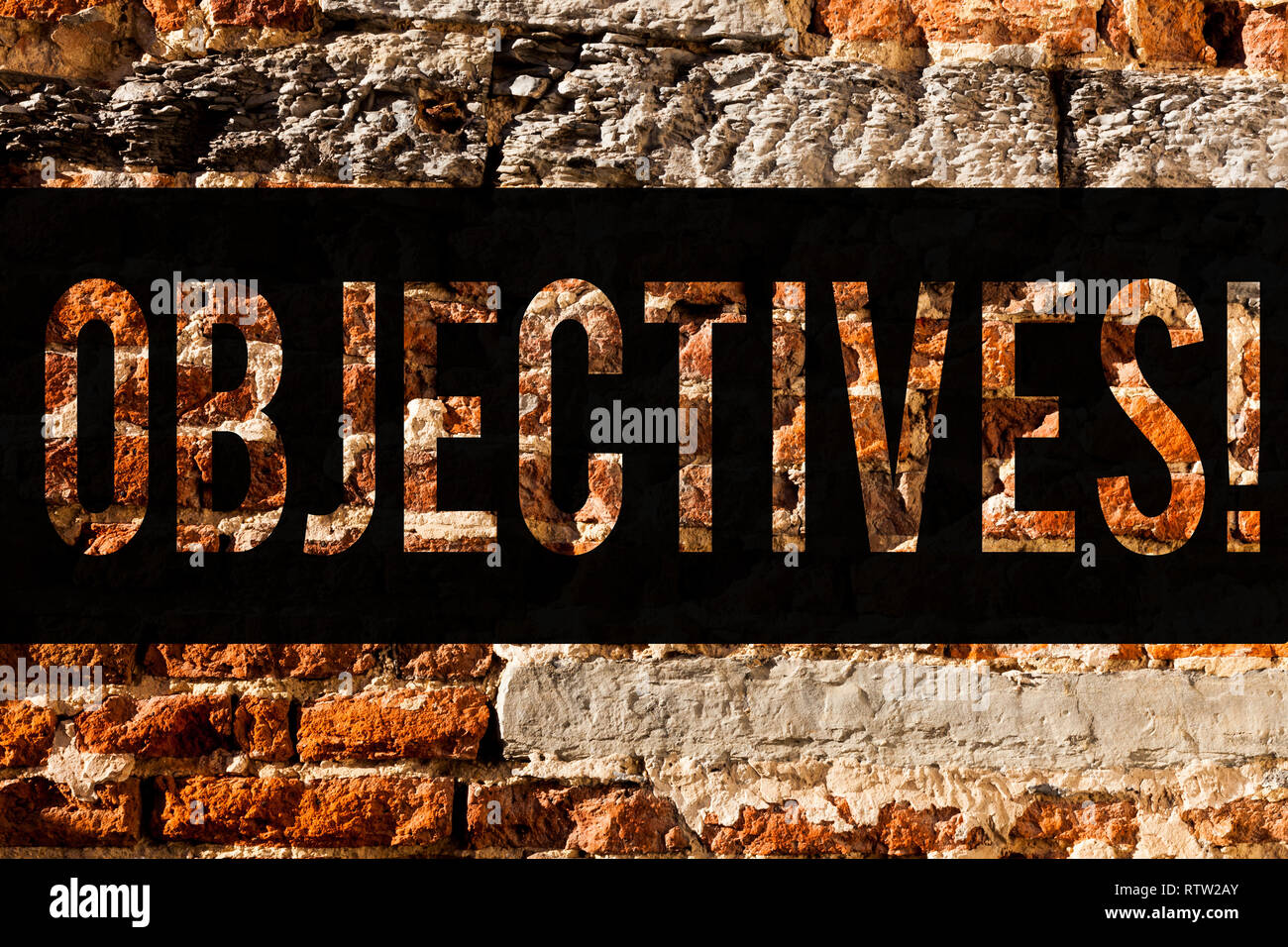 Word writing text Objectives. Business concept for Goals planned to be ...