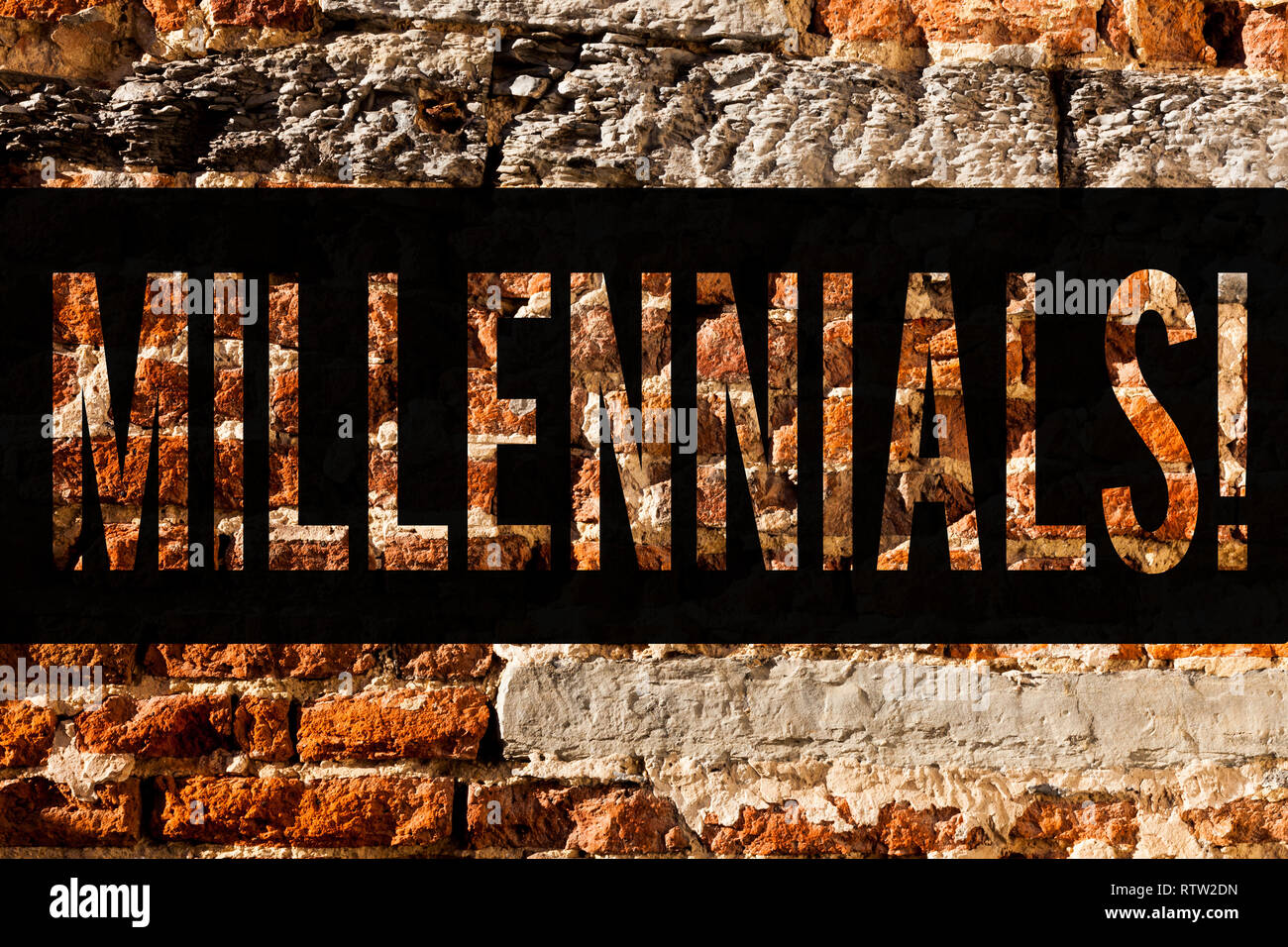 Word writing text Millennials. Business concept for Generation Y Born ...