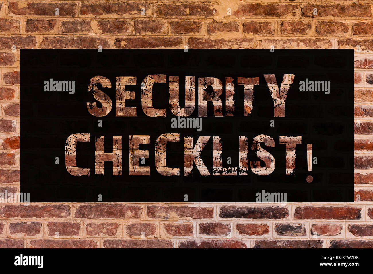 Text sign showing Security Checklist. Conceptual photo list with ...
